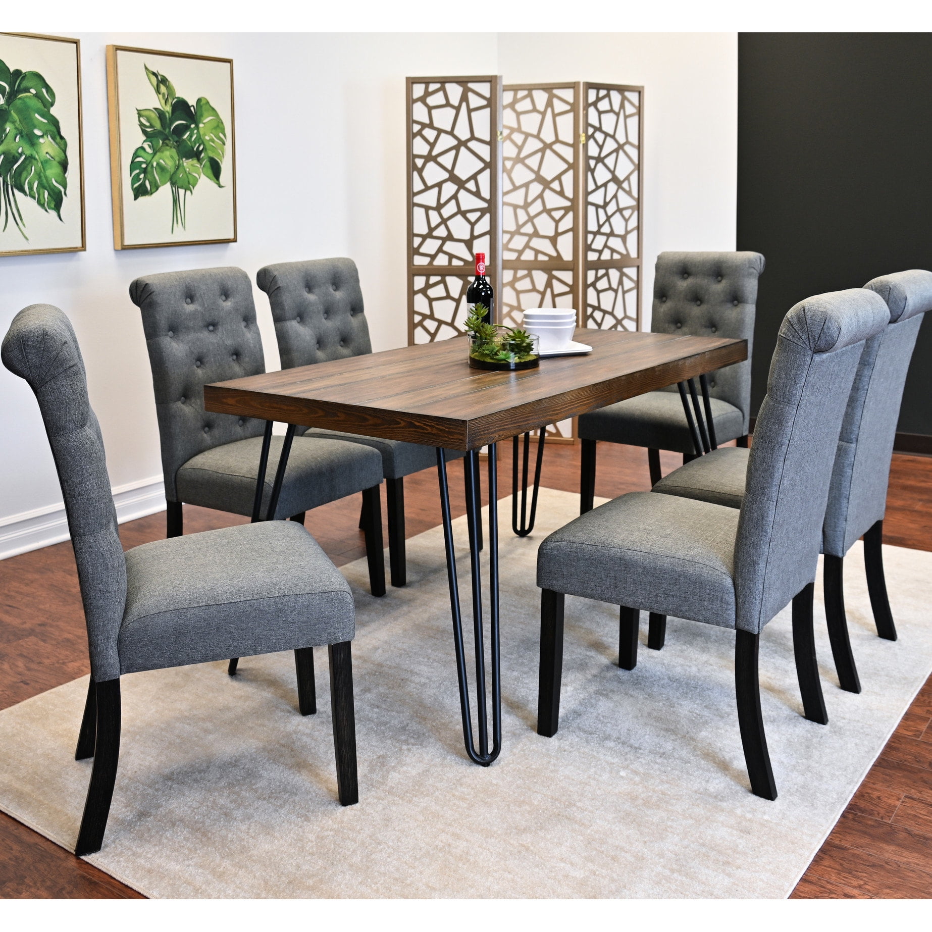 Wood Grain Texture Table, Well-Padded Seats Dining Set - Enjoy a ...