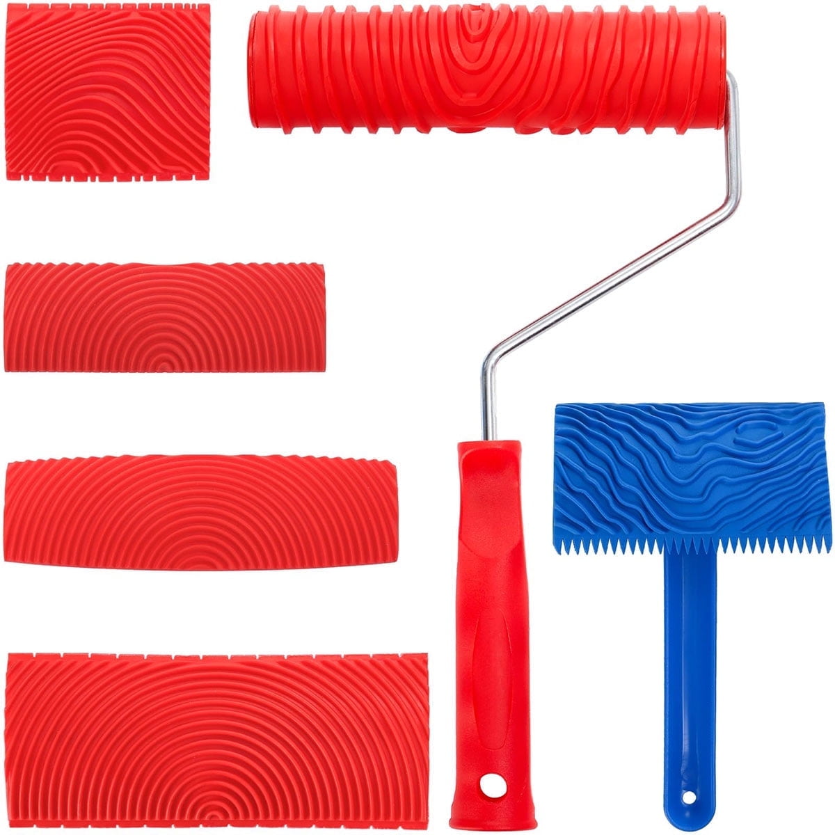 Kabuer 6 Pcs Wood Grain Tool Set, Fake Wood Grain Roller Painting Tool ...