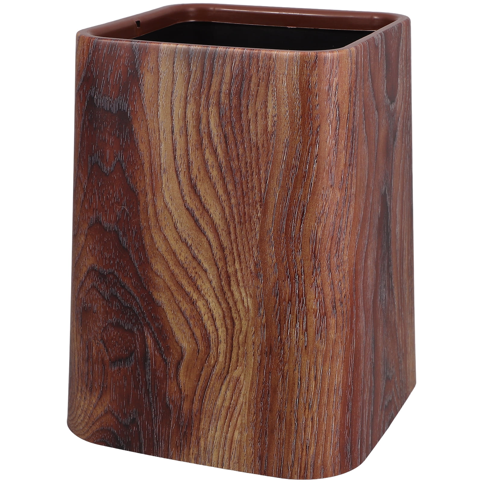 Wood Grain Trash Can Garbage Can Wastebasket Bin Container Rubbish ...