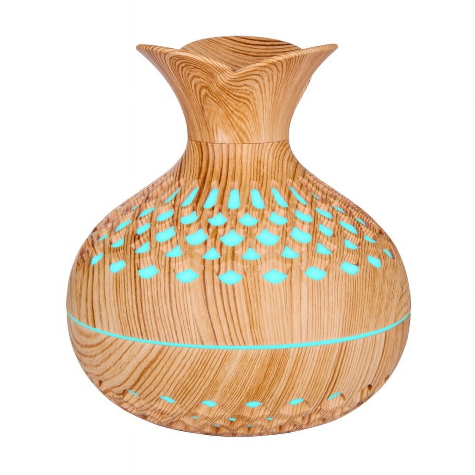 Wood Grain Ultrasonic Humidifier & Essential Oil Diffuser USB-Powered ...