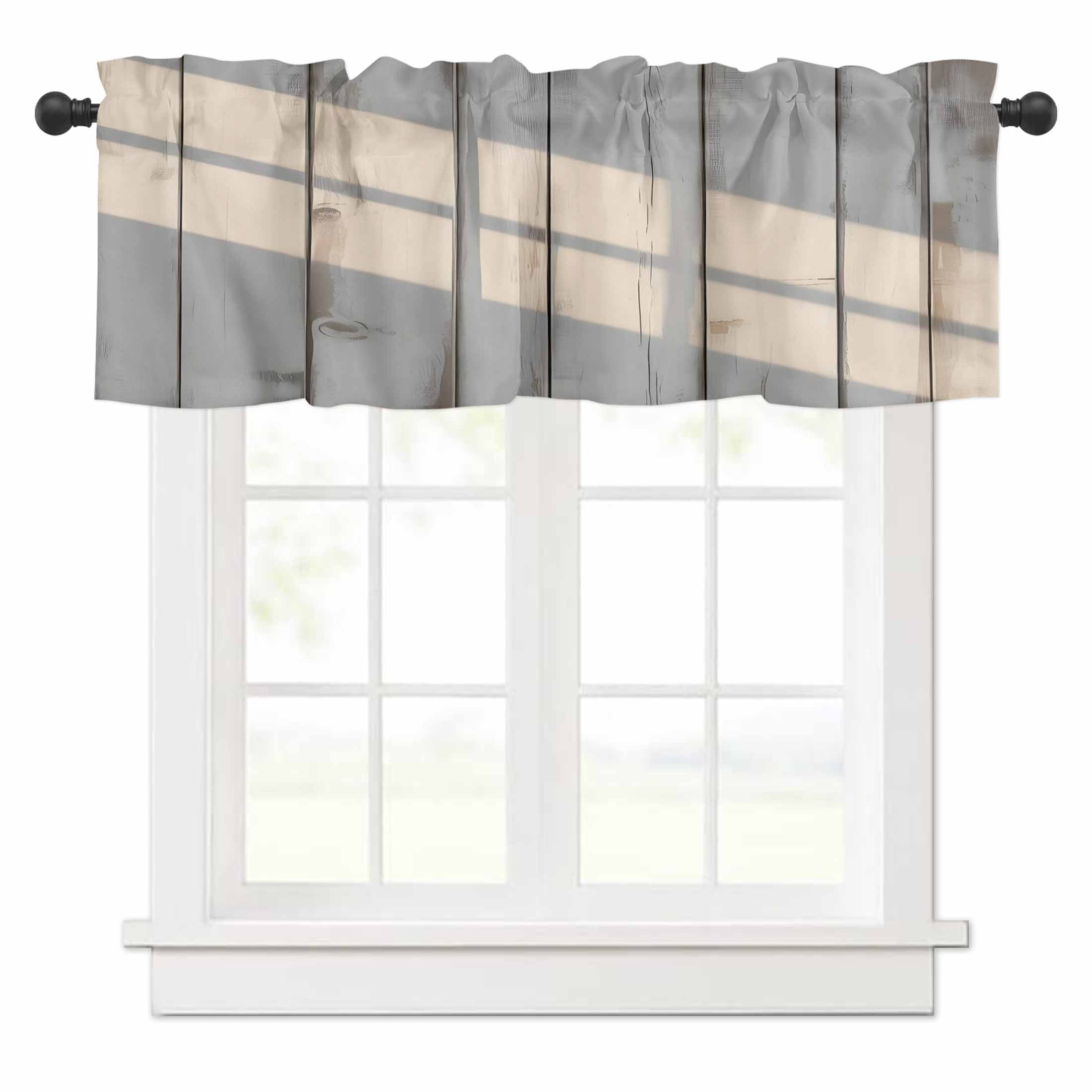 Wood Grain Valances for Windows White Wood Texture Light Shadow Country ...