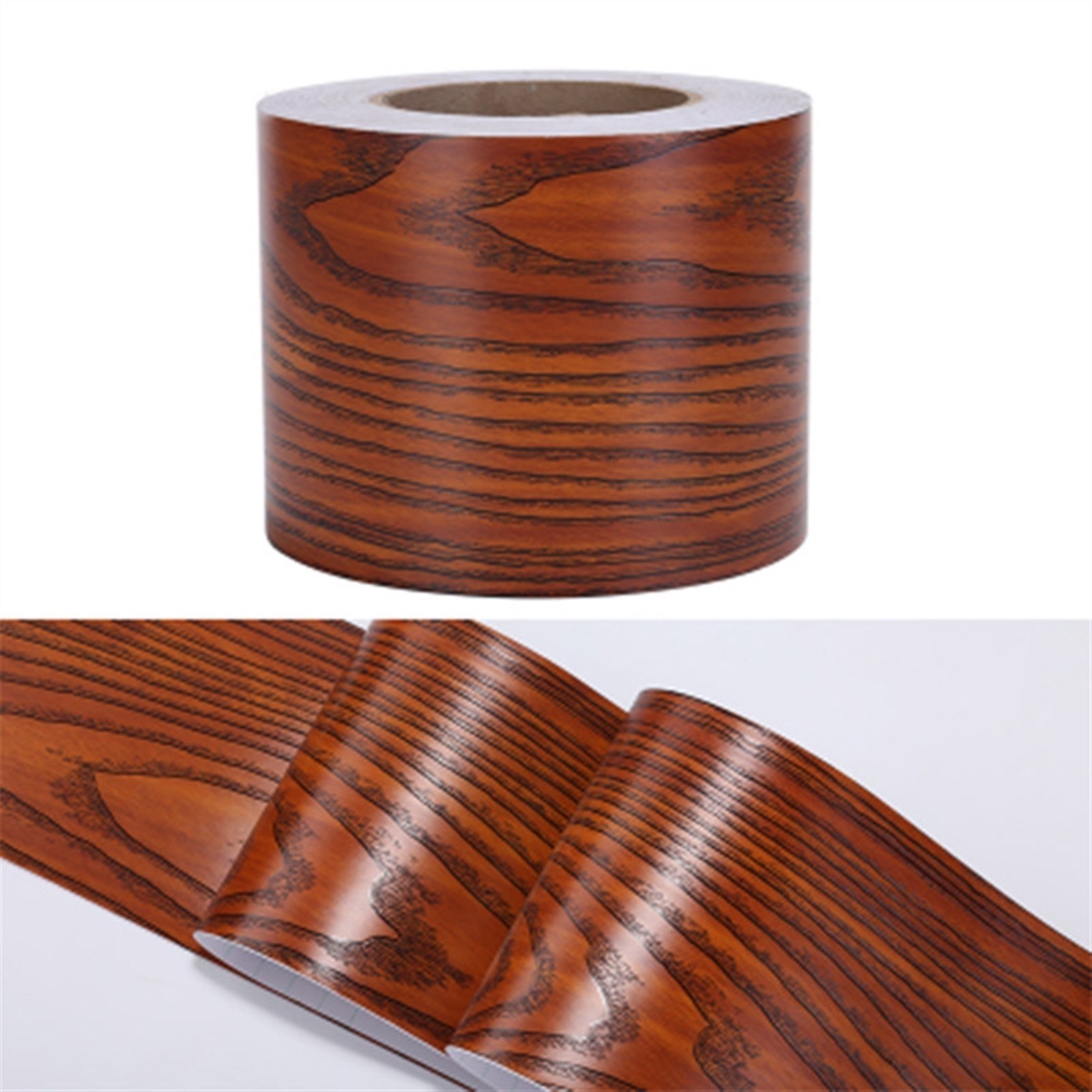 Wood Grain Waist Line Baseboard Wall Stickers Living Room Bathroom ...