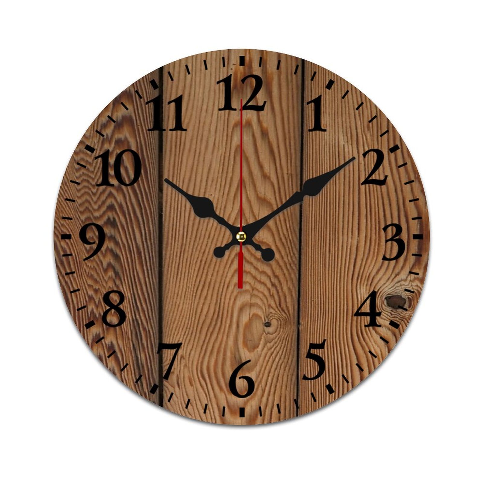 Wood Grain Wall Clock Modern Design Clocks Wall Hanging Home Office ...