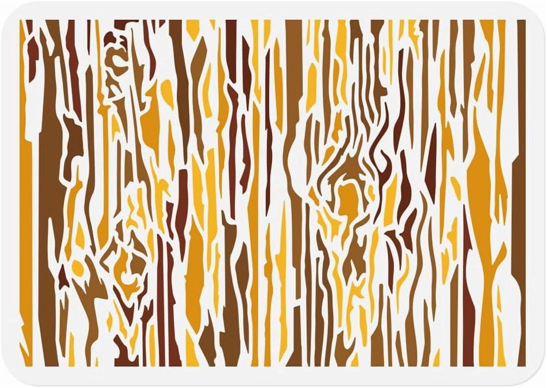 Wood Grain Wall Stencil Template for Painting 11.7 x 8.3 Inch Reusable ...
