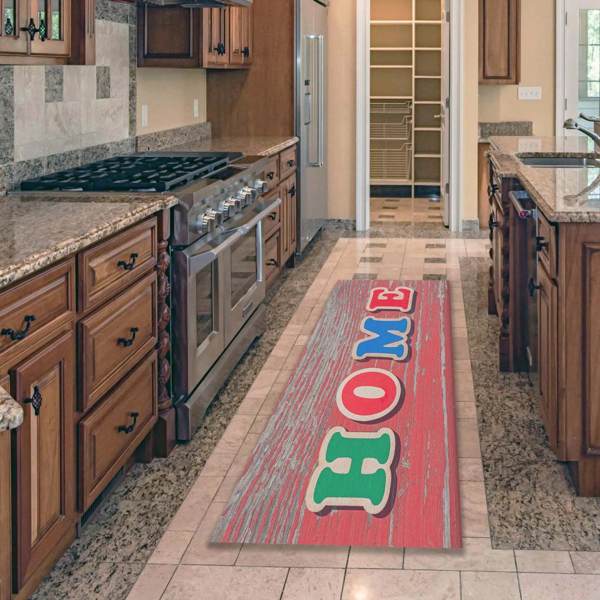 Wood Grain Wood Kitchen Rug Anti Slip Mat Home Decor Carpet Welcome ...