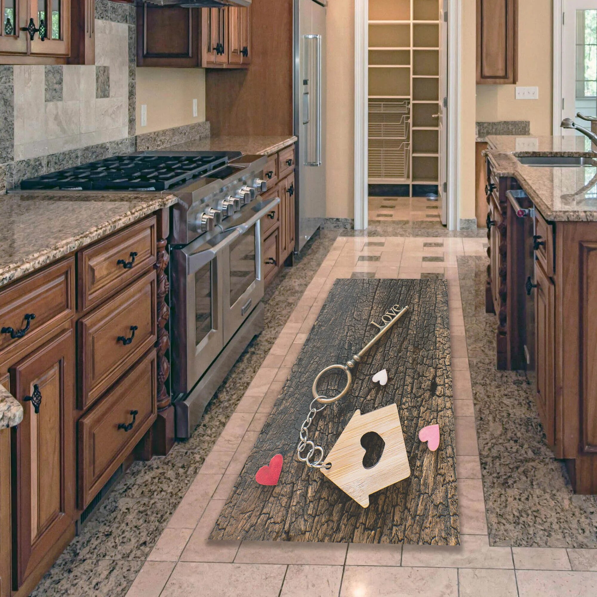 Wood Grain Wood Kitchen Rug Anti Slip Mat Home Decor Carpet Welcome ...