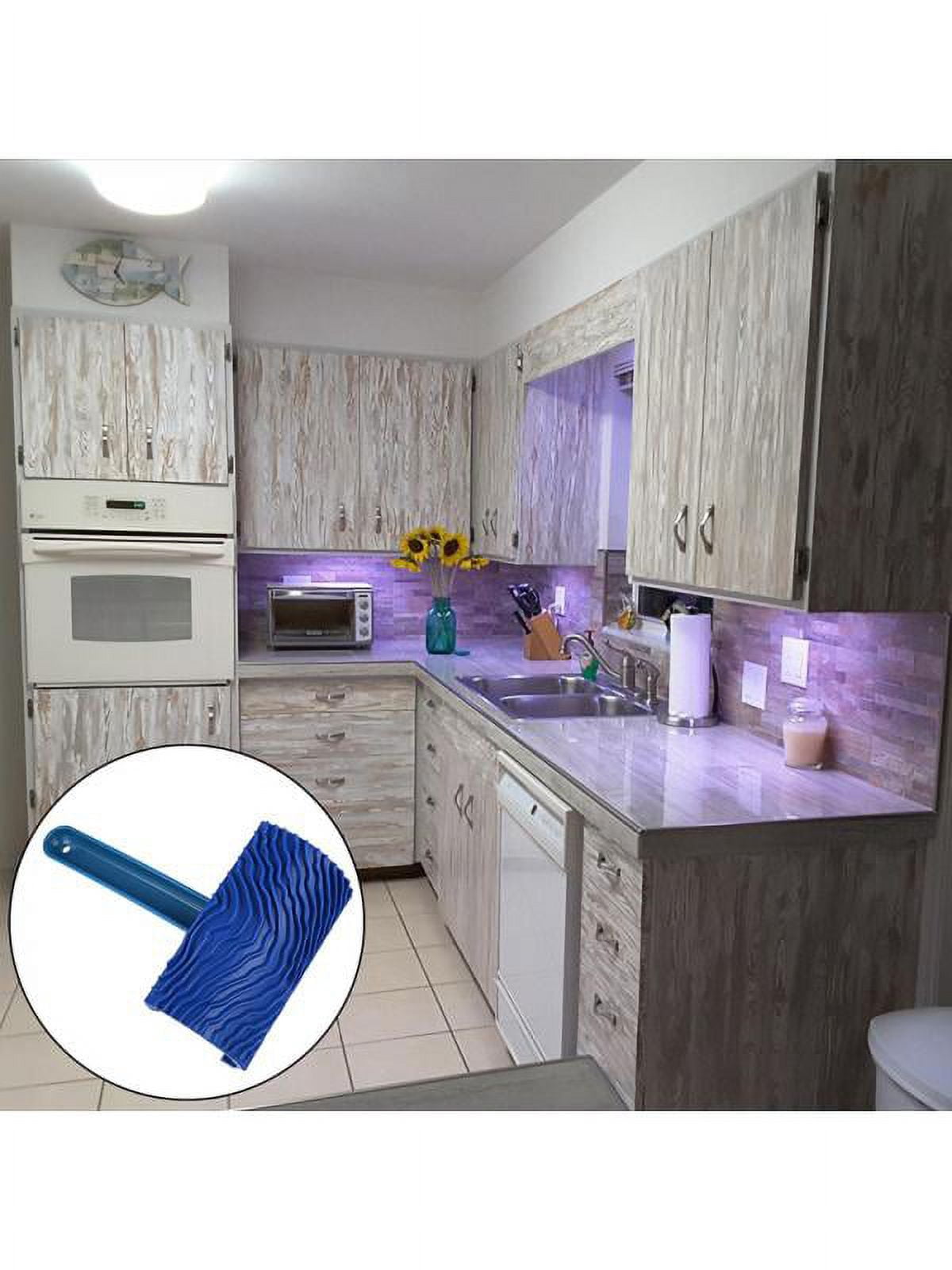 Wood Graining Rubber Grain Tool Painting Texture Pattern DIY Wall Decor ...