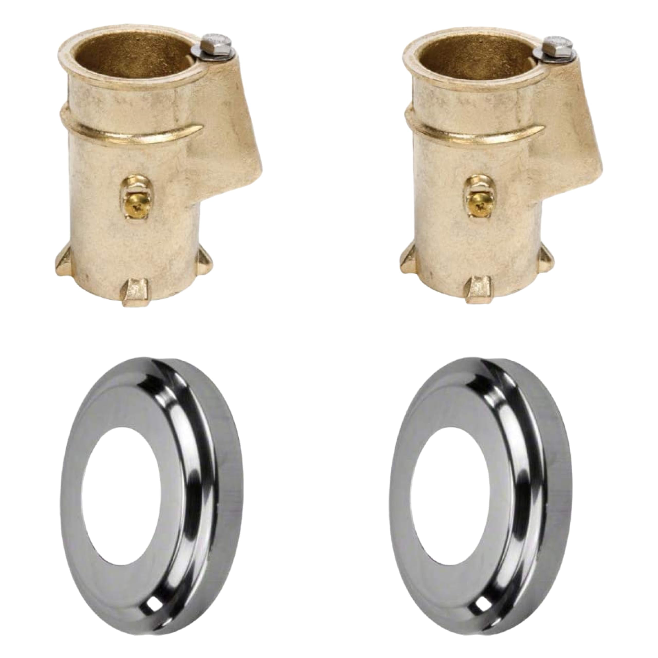 Wood Grip | Anchor and Escutcheon Pool Rail Set | 4'" Anchor for 1.90 ...