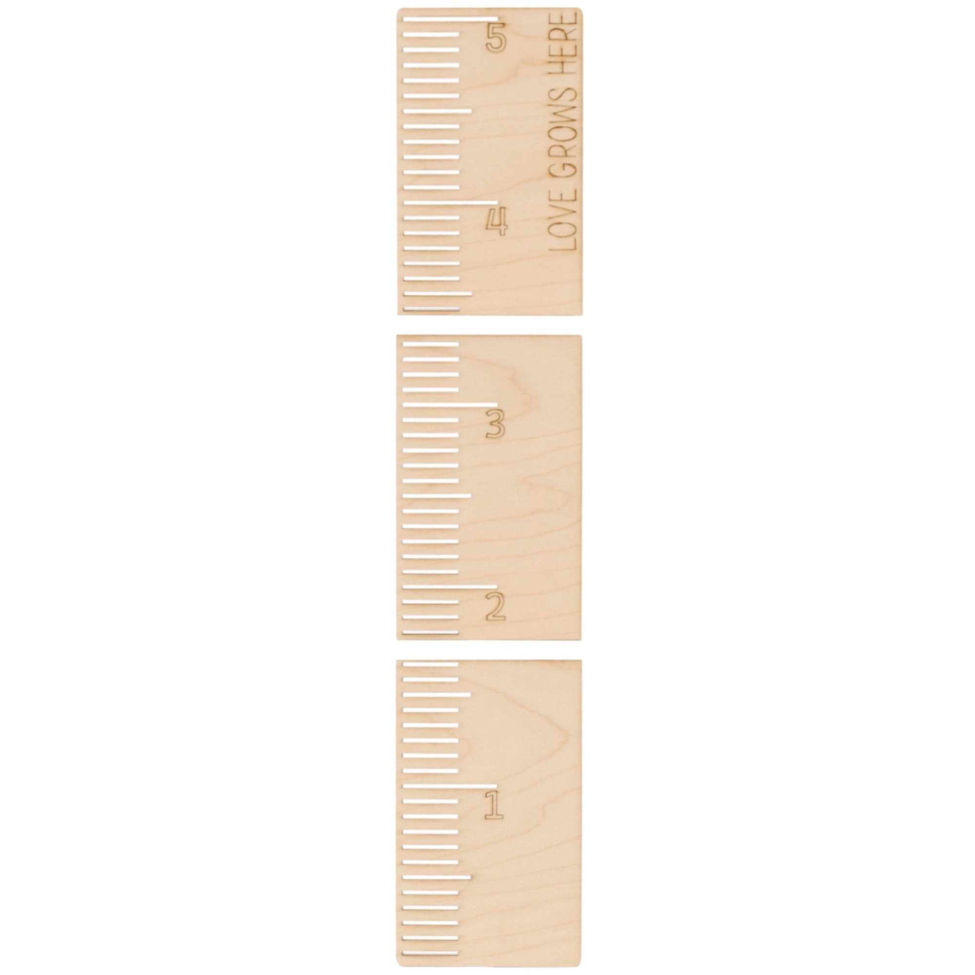 Wood Growth Chart for Wall 5 feet, Pack of 5 Height Chart for Kids ...