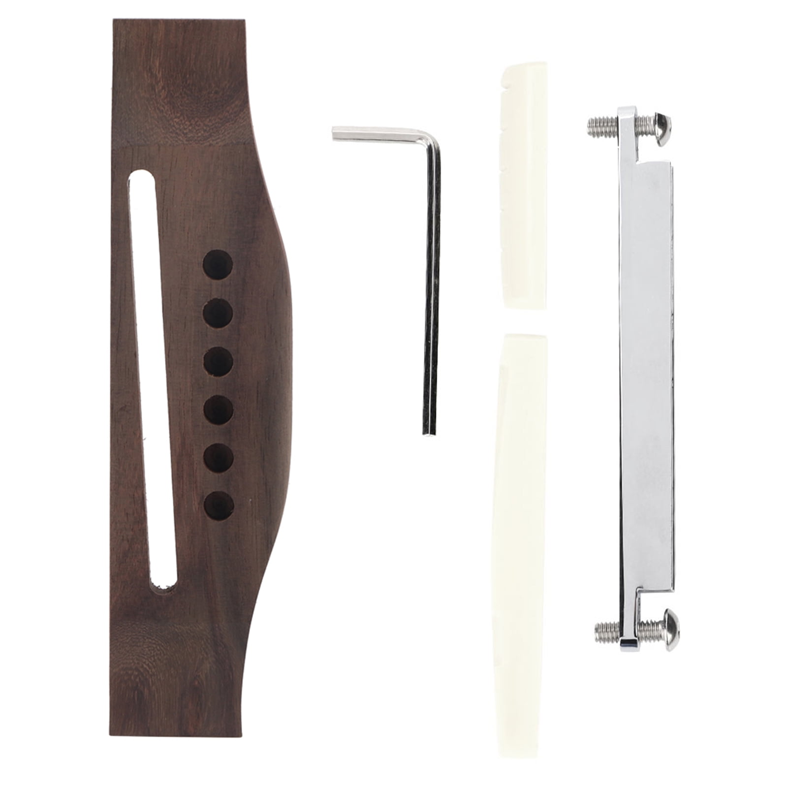 Wood Guitar Bridge Saddle Nut Adjustable Shaft Repair Kit for 6 String ...