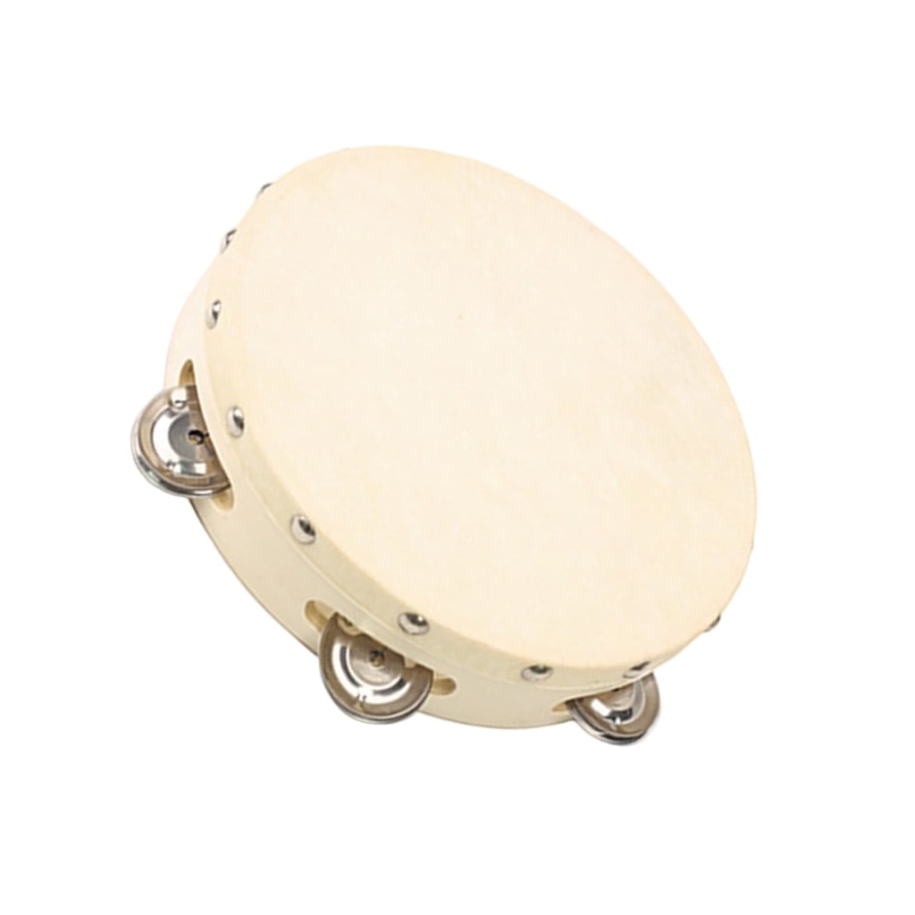 Wood Hand Drums Percussion Instruments Single Row Metal Bells for Music ...