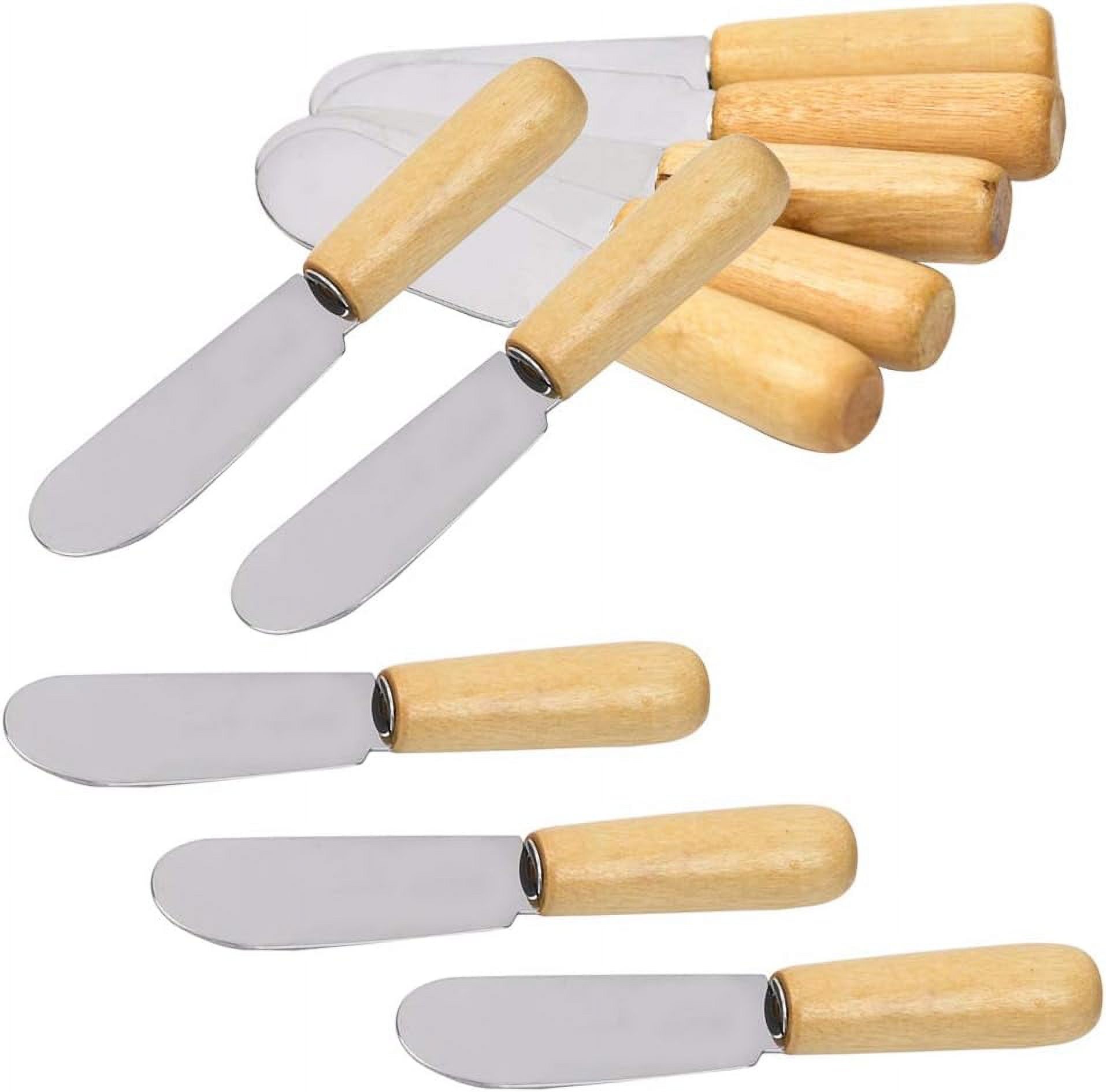 Wood Handle Butter Spreader, 4 Inch, SourceTon Sandwich Cream Cheese ...