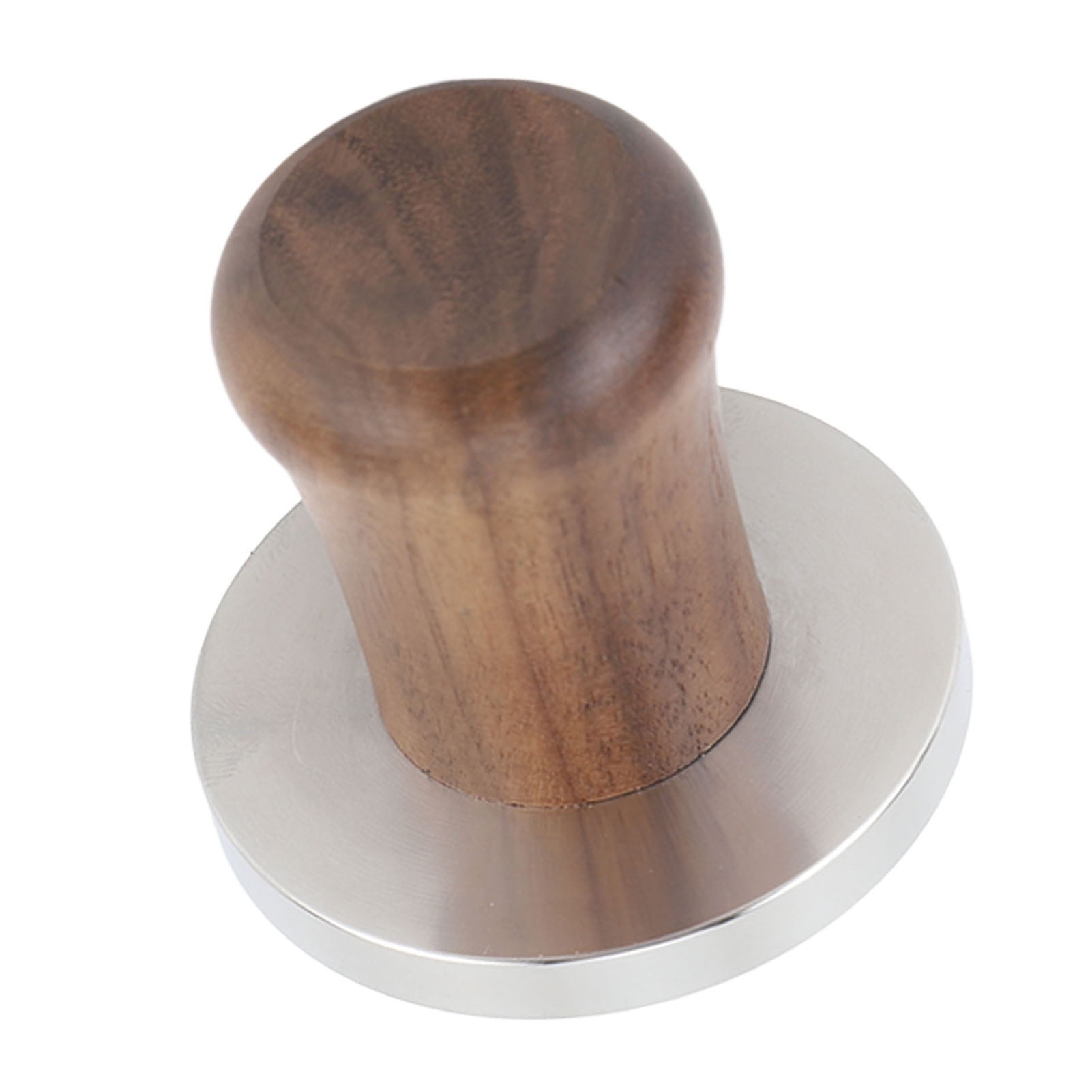 Wood Handle Coffee Tamper Stainless Steel Press Detachable Flat Base ...