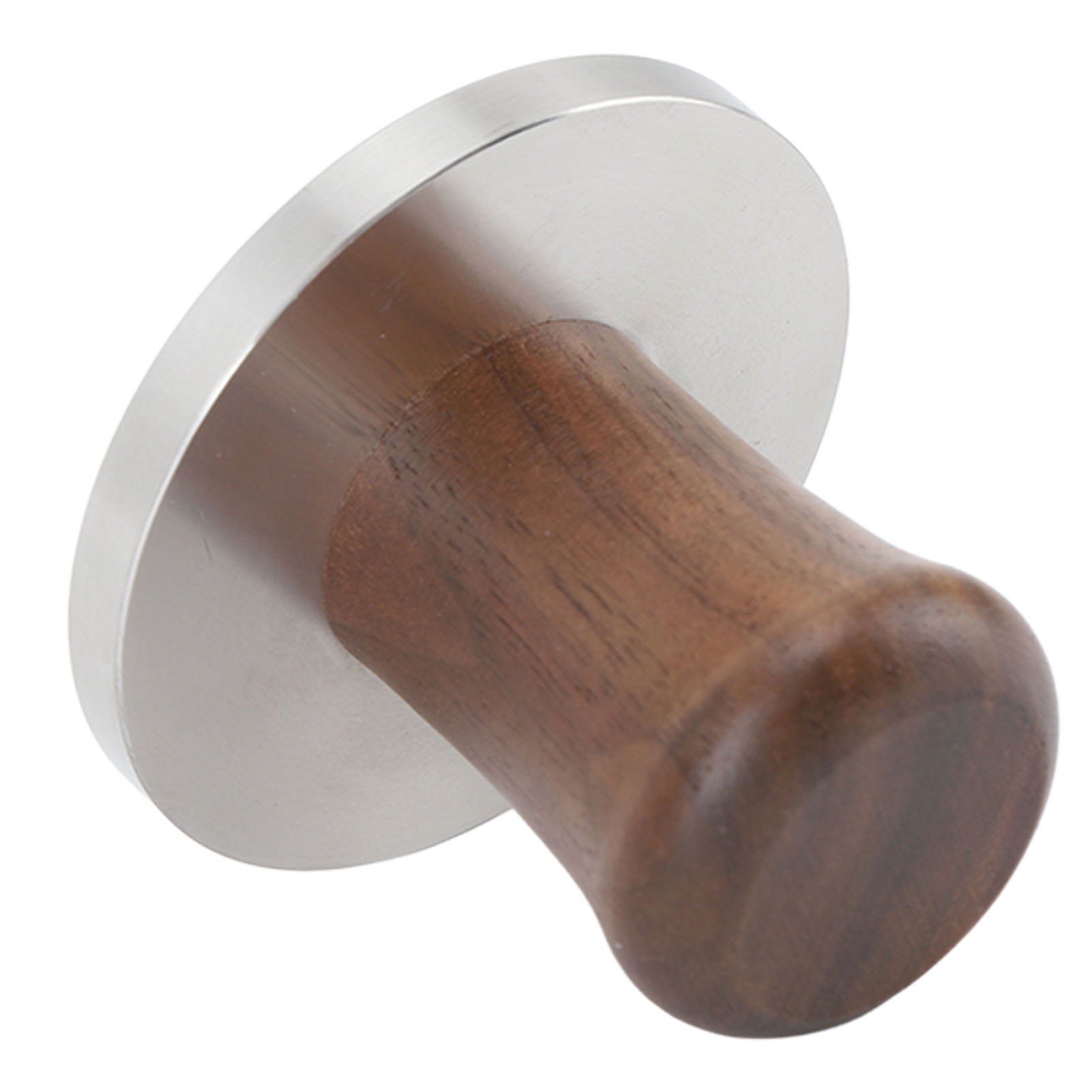Wood Handle Coffee Tamper Stainless Steel Press Detachable Flat Base ...