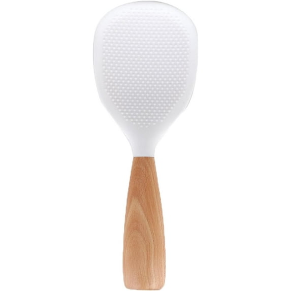 Wood Handle Silicone Spatula - Heat Resistant, Non-Scratch Spoon for ...