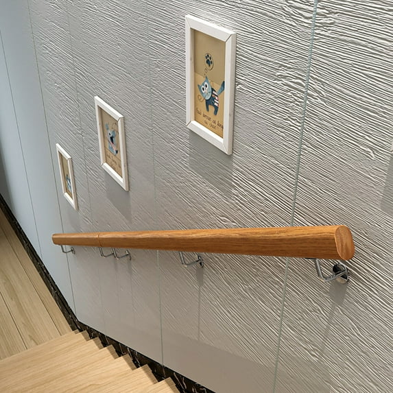 Wood Handrail Stair Railing Hand Rail Kit Nonslip Wall Hand Railings ...