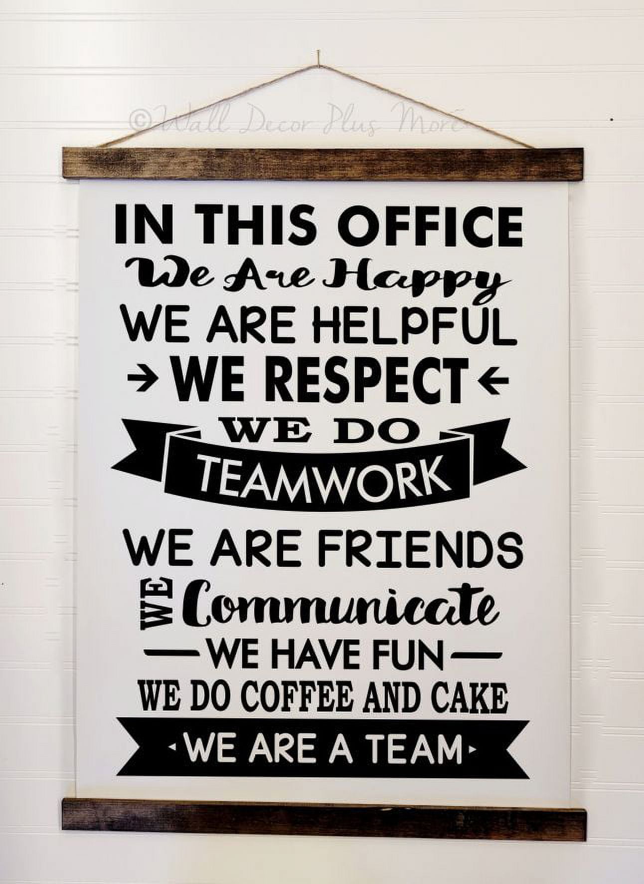 Wall D√©cor Plus More: Office Teamwork Canvas Wall Art, Walnut Wood ...