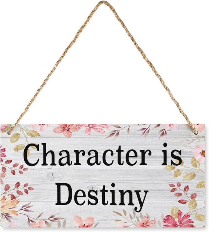 Wood Hanging Decor Sign Character Is Destin Decor Sign Funny Home Signs ...