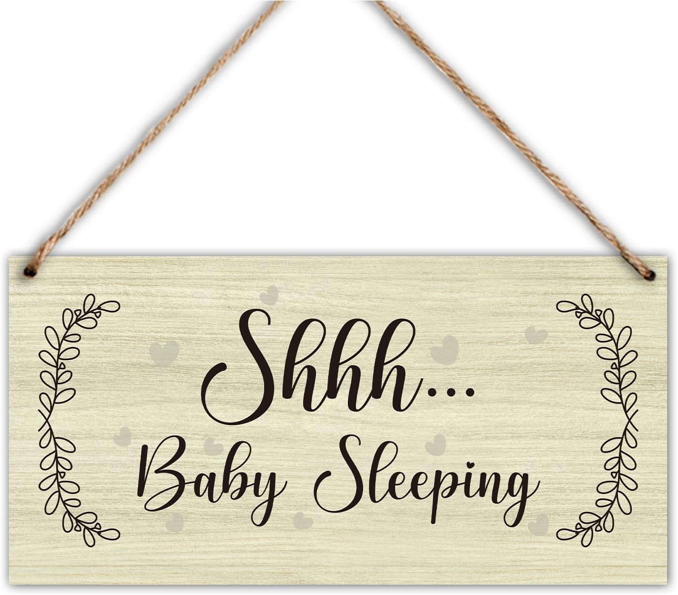 Wood Hanging Decor Sign, Do Not Disturb, Baby Sleeping Sign, Rustic ...
