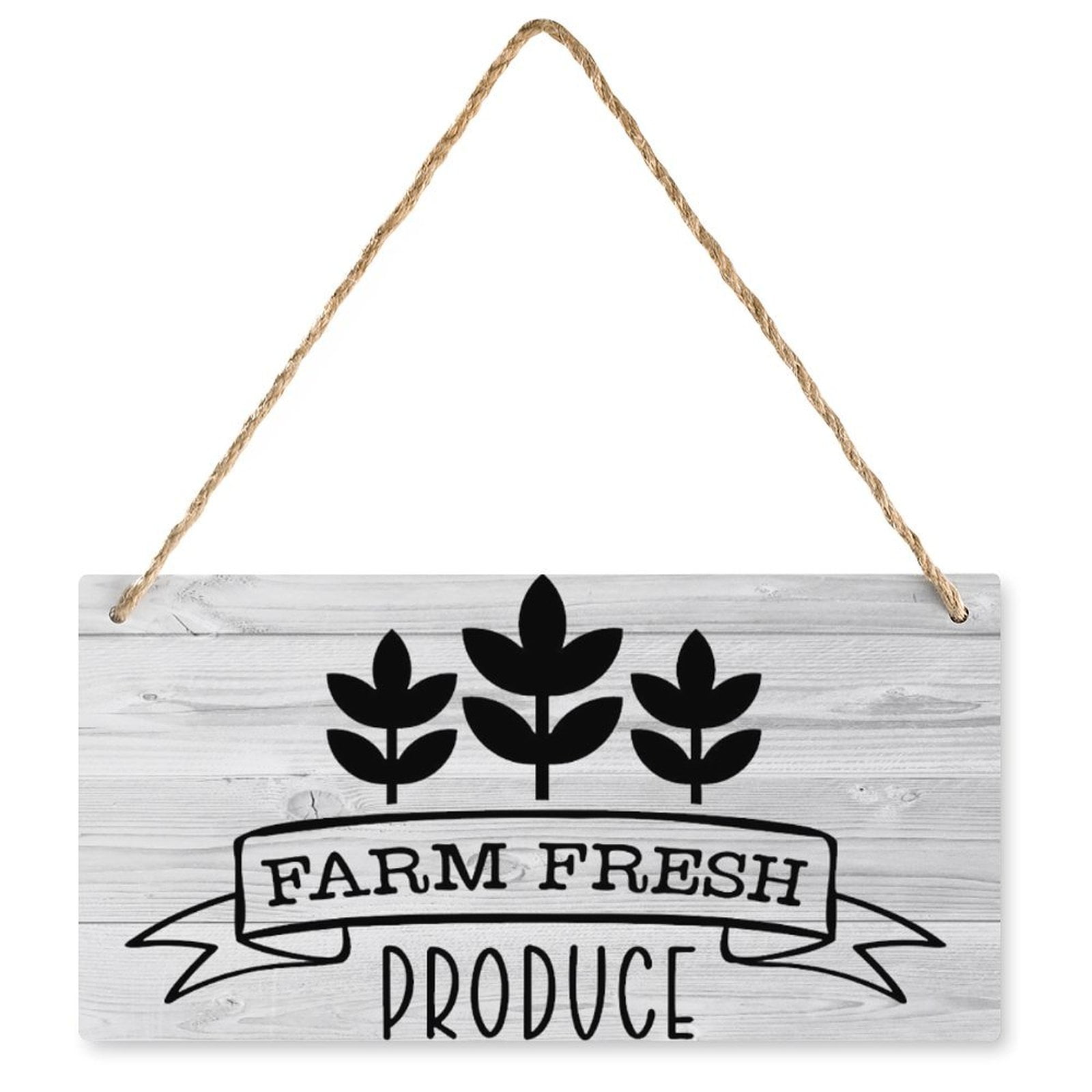 Wood Hanging Decor Sign Farm Fresh Produce Wall Decor Sign Wall Art ...