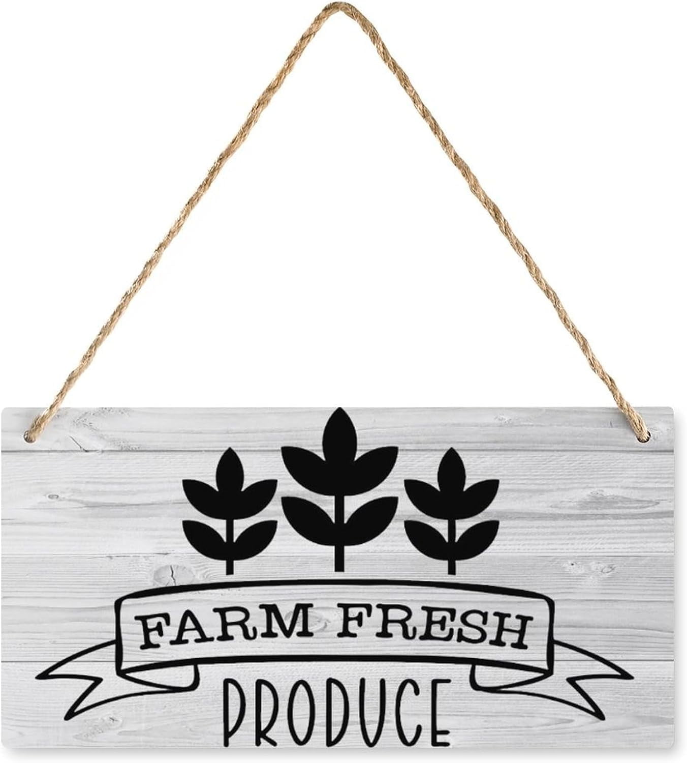 Wood Hanging Decor Sign Farm Fresh Produce Wall Decor Sign Wall Art ...