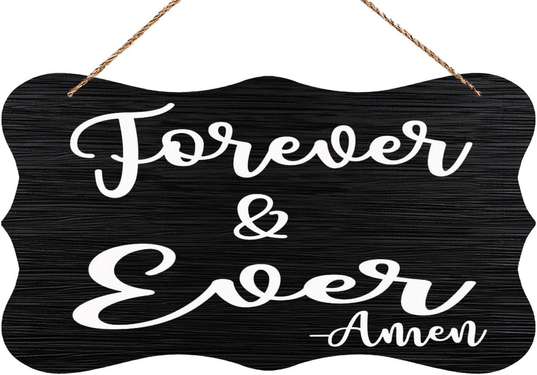 Wood Hanging Decor Sign Forever And Always Amen Wood Wedding Sign ...