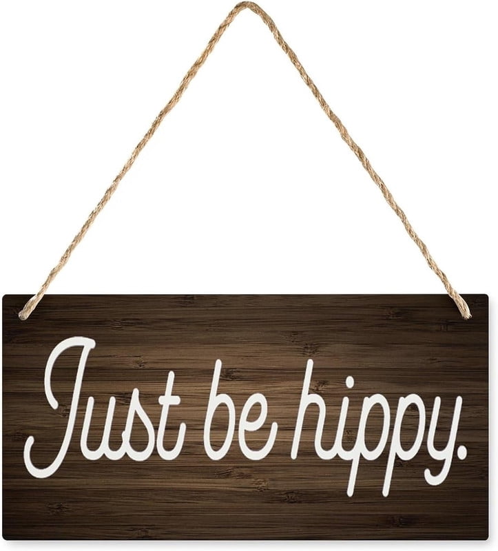 Wood Hanging Decor Sign Just Be Happy Wood Sign Farmhouse Entryway Sign ...