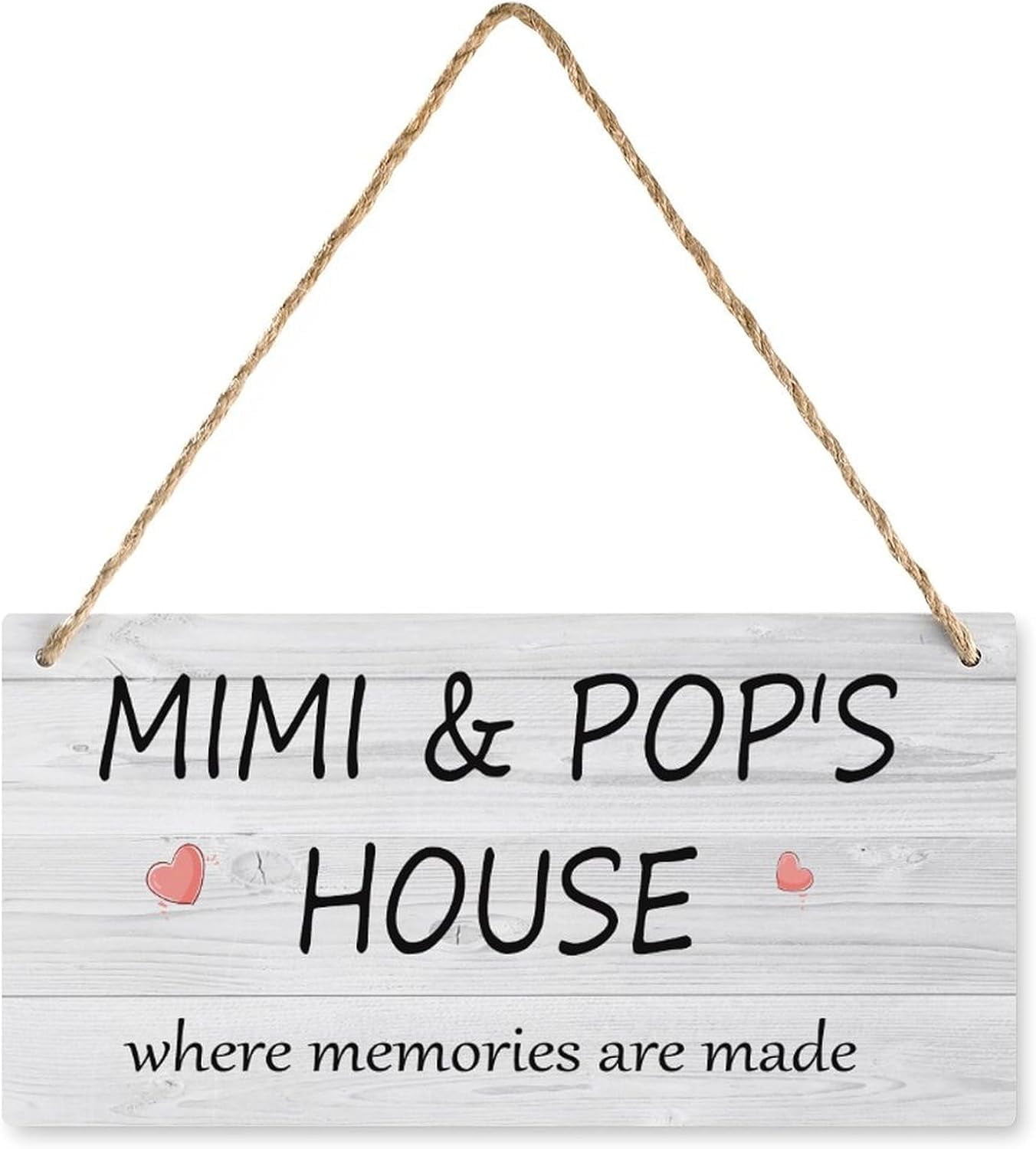 Wood Hanging Decor Sign Mimi And Pop'S House Sign, Where Memories Are ...