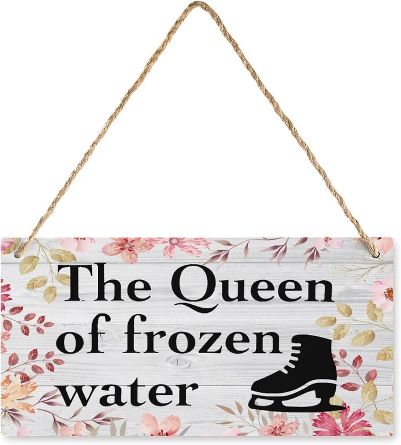 Wood Hanging Decor Sign The Queen Of Frozen Water Office Desk Wood Sign ...