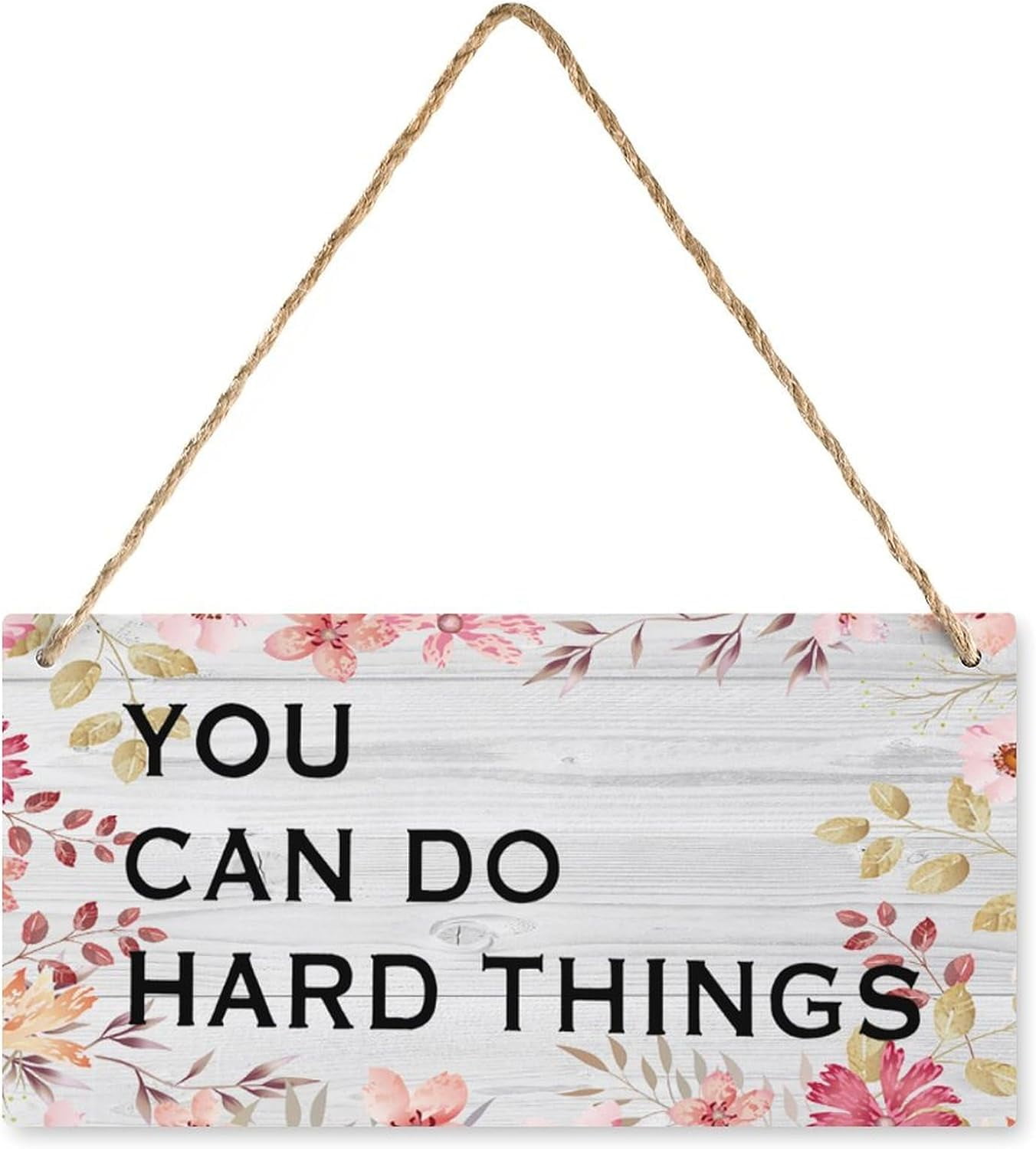 Wood Hanging Decor Sign You Can Do Hard Things Office Desk Wooden Sign ...