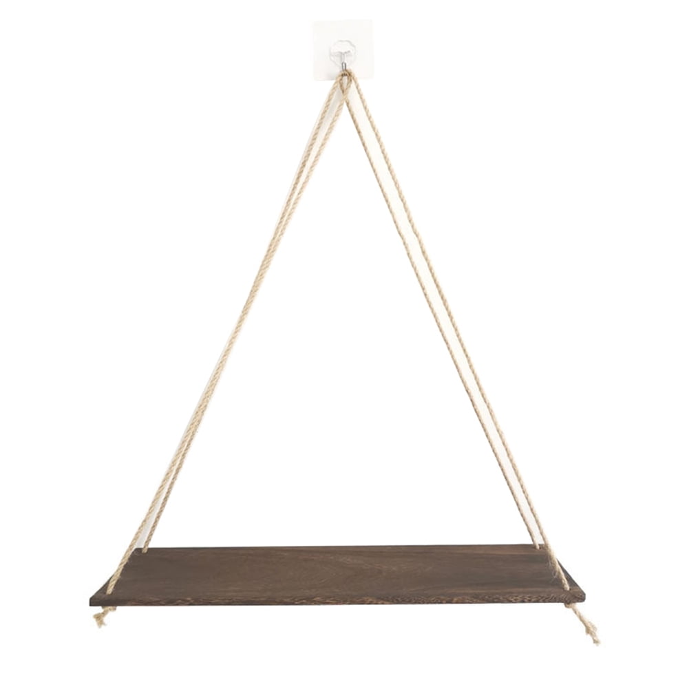 Wood Hanging Planter Shelf Plant Hanger Decorative Flower Pot Rack with ...