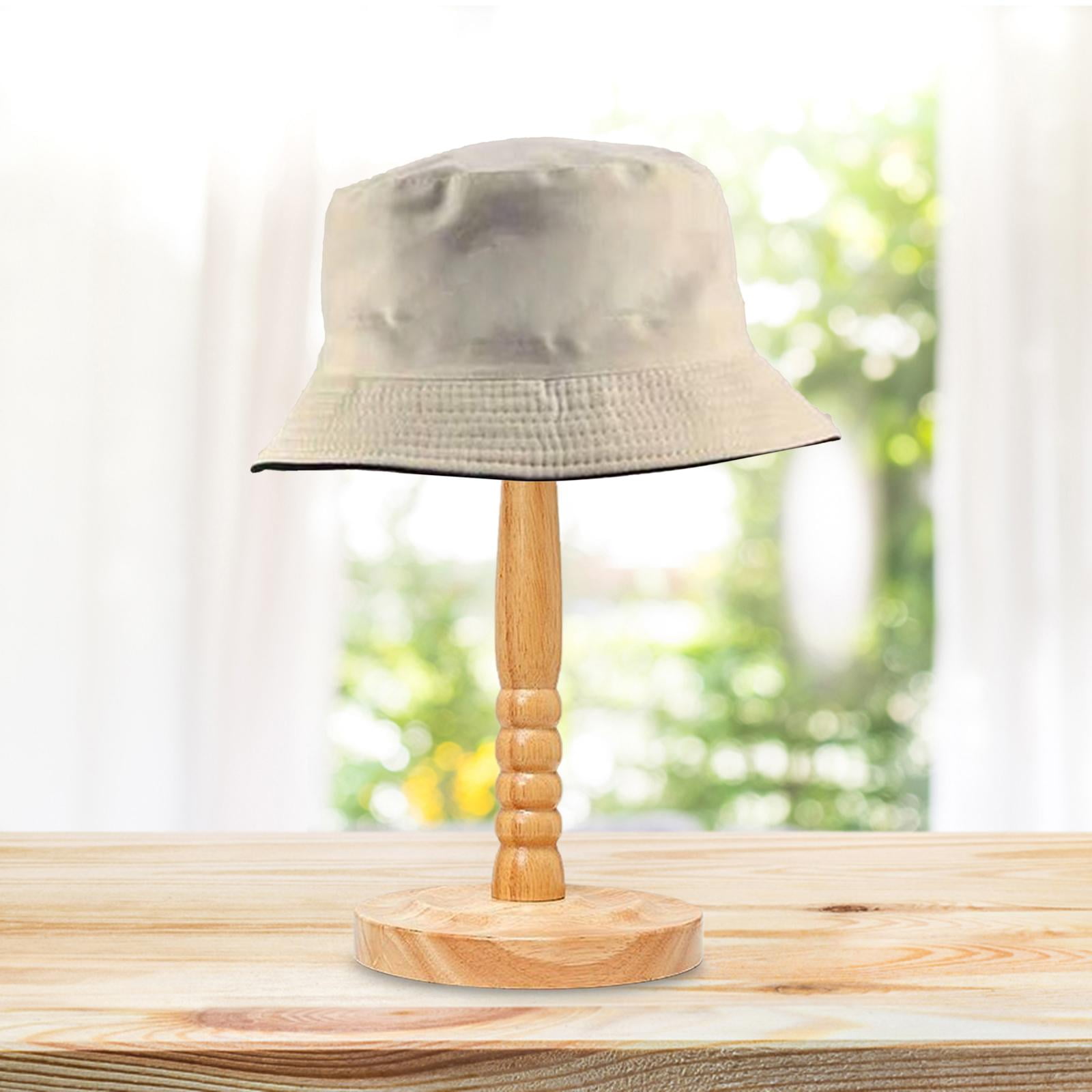 Wood Hat Stand Ball Cap Display Freestanding Baseball Hat Display ...