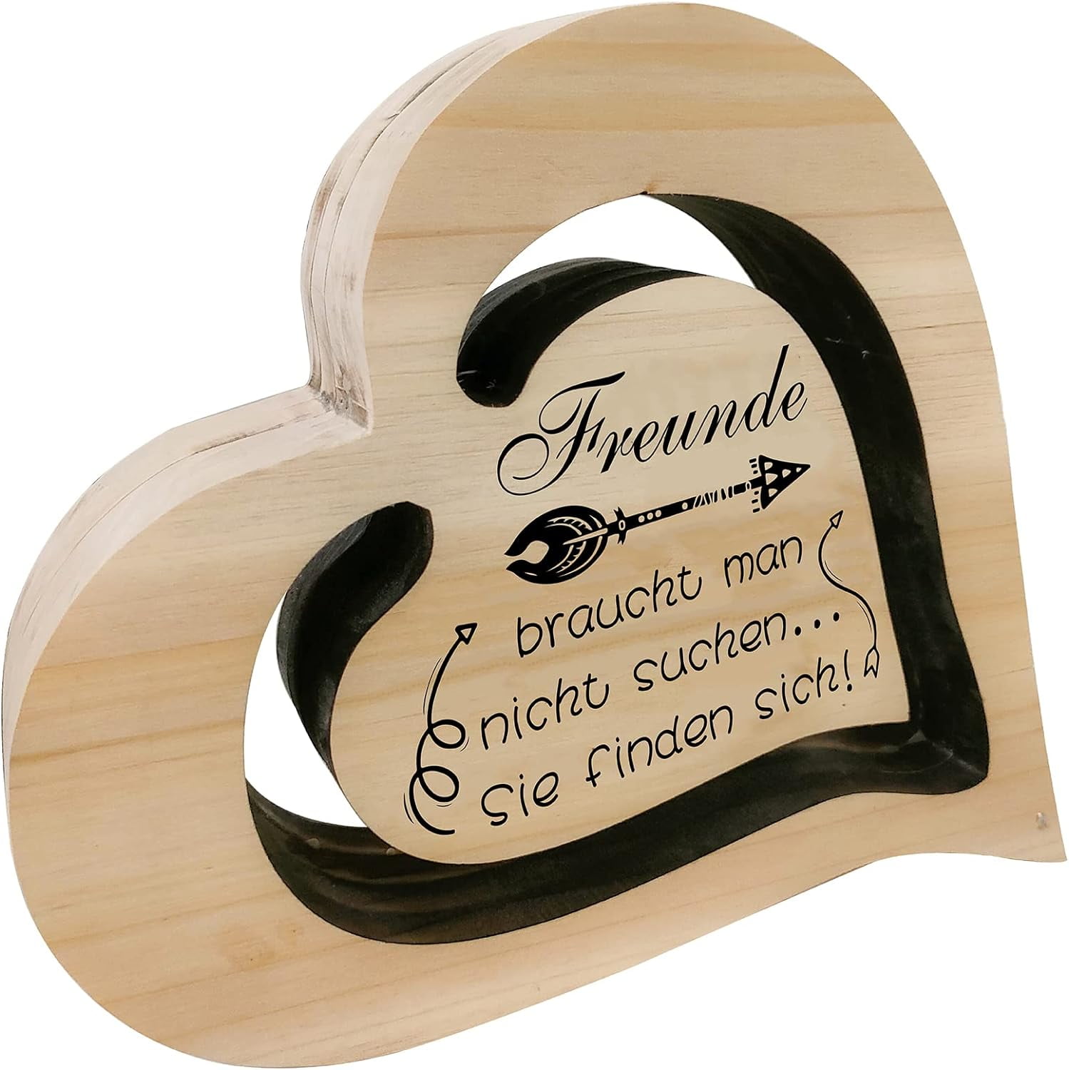 Wood Heart Table Decor Heart Memorial Gift Ornaments with Floating ...
