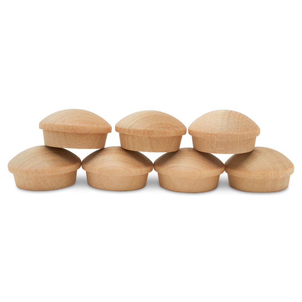Wood Hole Plugs 3/8 inch, Pack of 250 Maple Button Top Wood Plugs for ...