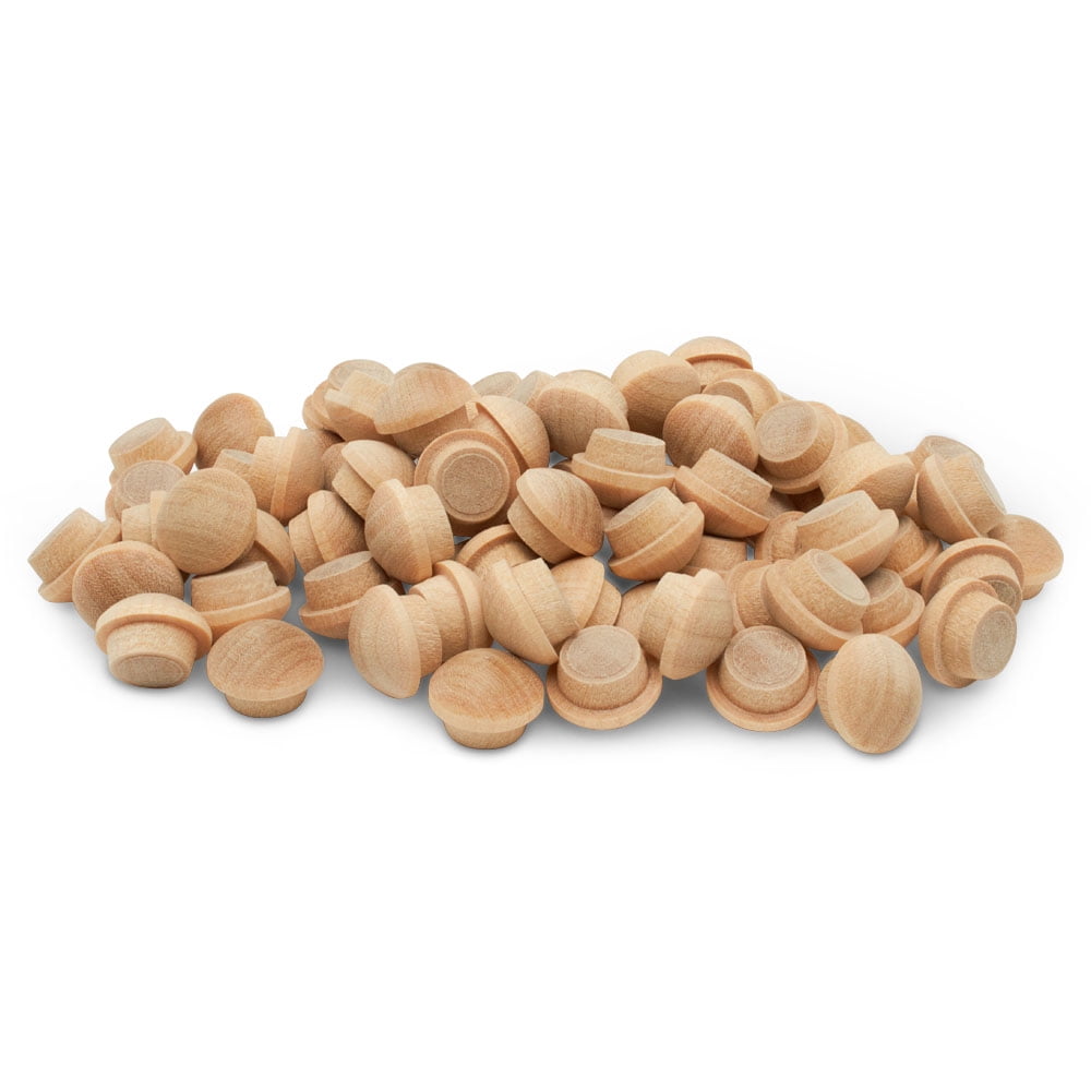 Wood Hole Plugs 5/16 inch, Pack of 5,000 Maple Button Top Wood Plugs ...
