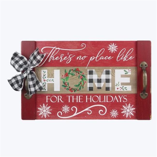 Wood Home Christmas Serving Sign Tray - Walmart.com