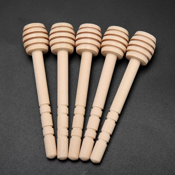 Wood Honey Dipper Set , Easy Dispensing, Extended Drip Time, Food,Grade ...