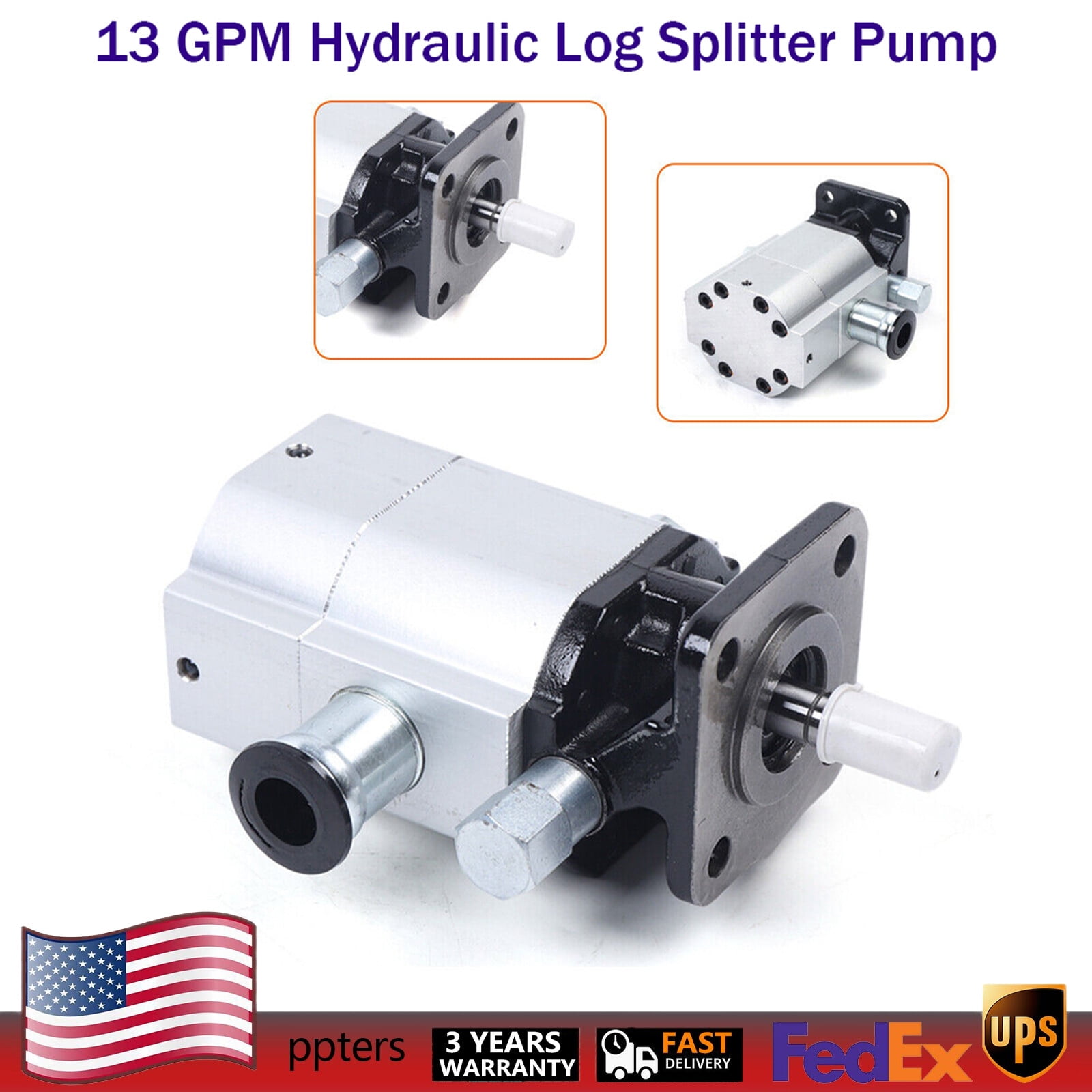 Wood Hydraulic Log Splitter Pump 2 Stage Gear Pump For Logsplitter 13 ...