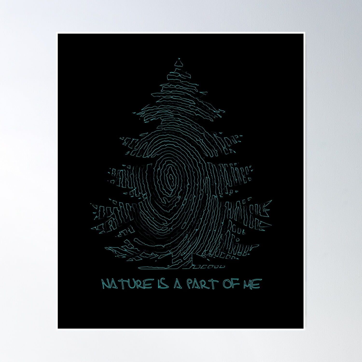 Wood In Nature Tree In Forest For Forester Hunter Poster Wall Art ...