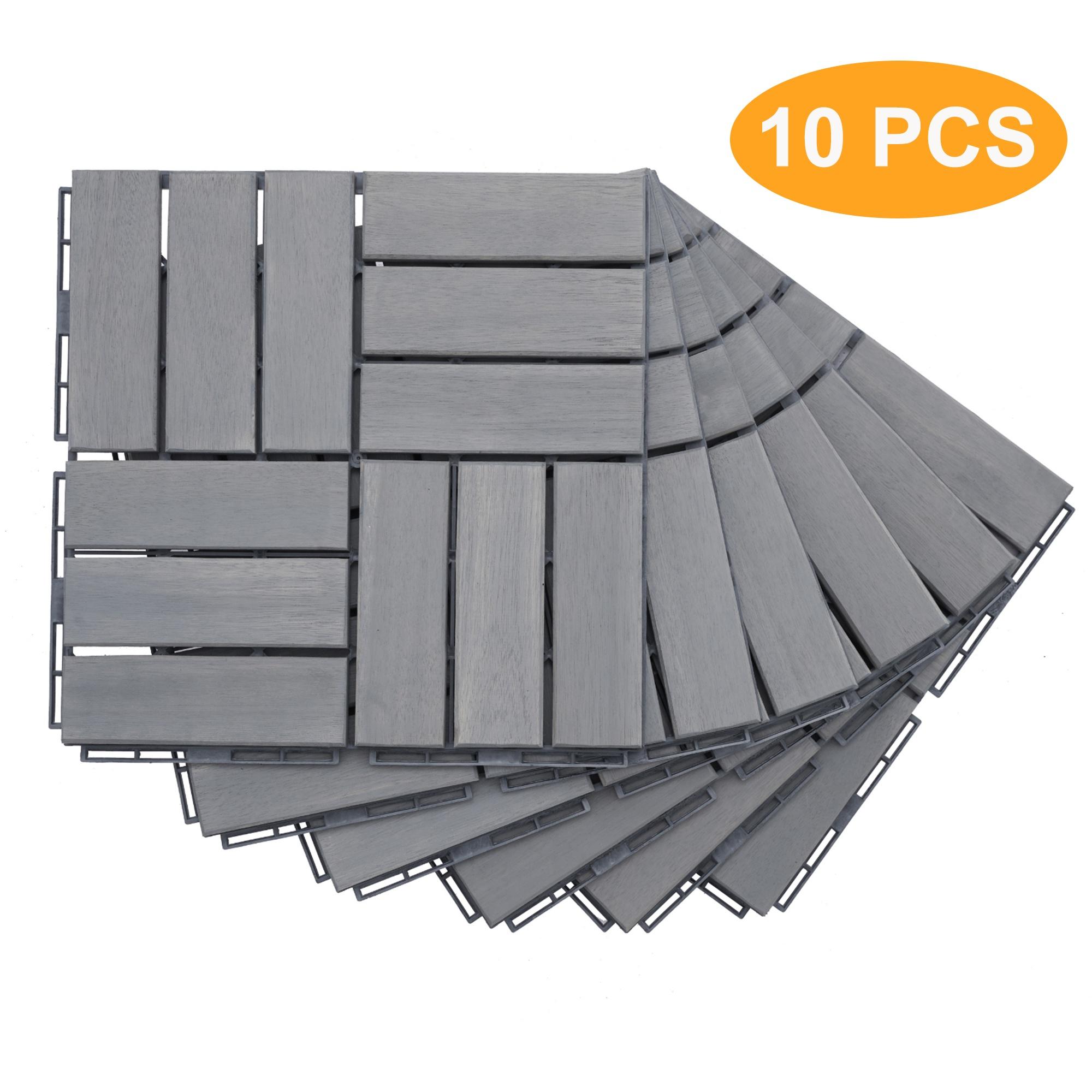 Courtyard Casual Natural Slate Deck Tile, 6 pc Set - Walmart.com