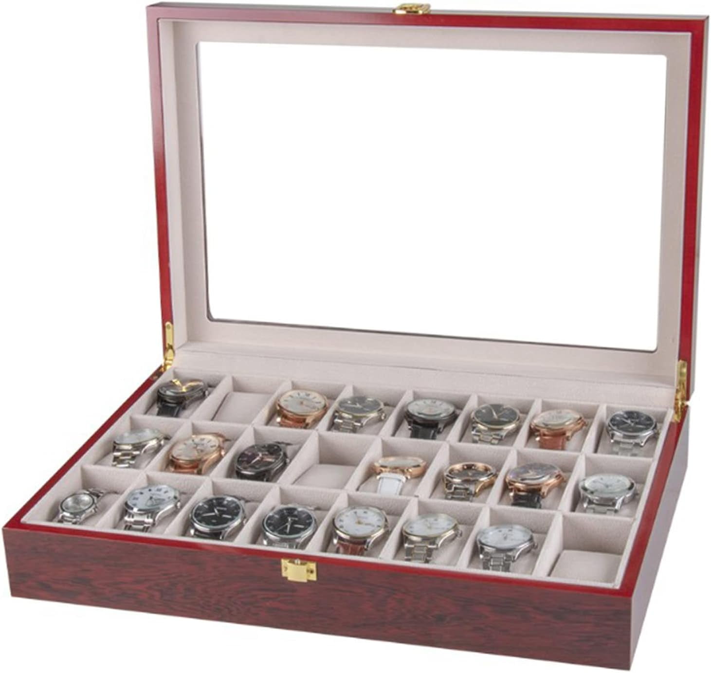 Wood Jewelry Box Necklace Storage Case Jewelry Organizer Storage Box ...