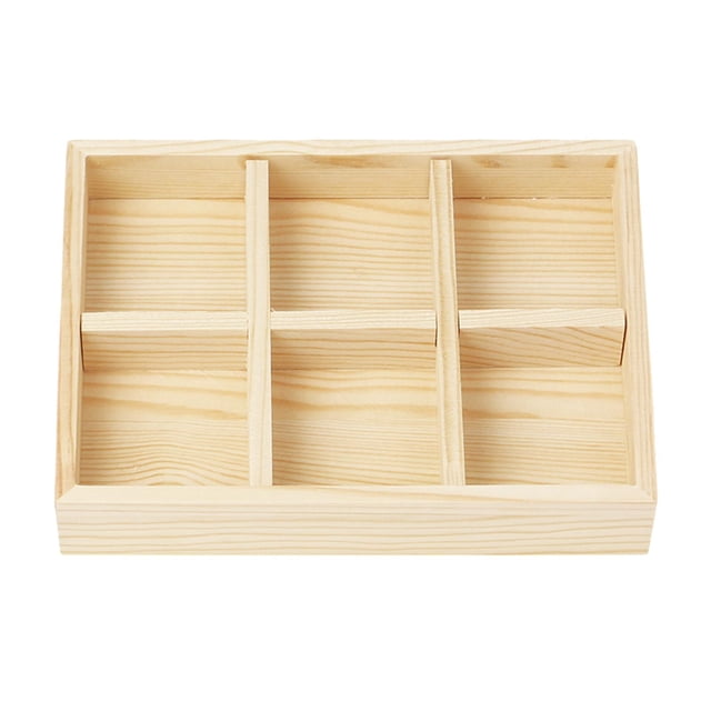 Wood Jewelry Display Tray Case Beads Holder Gemst Stackable Ladies ...