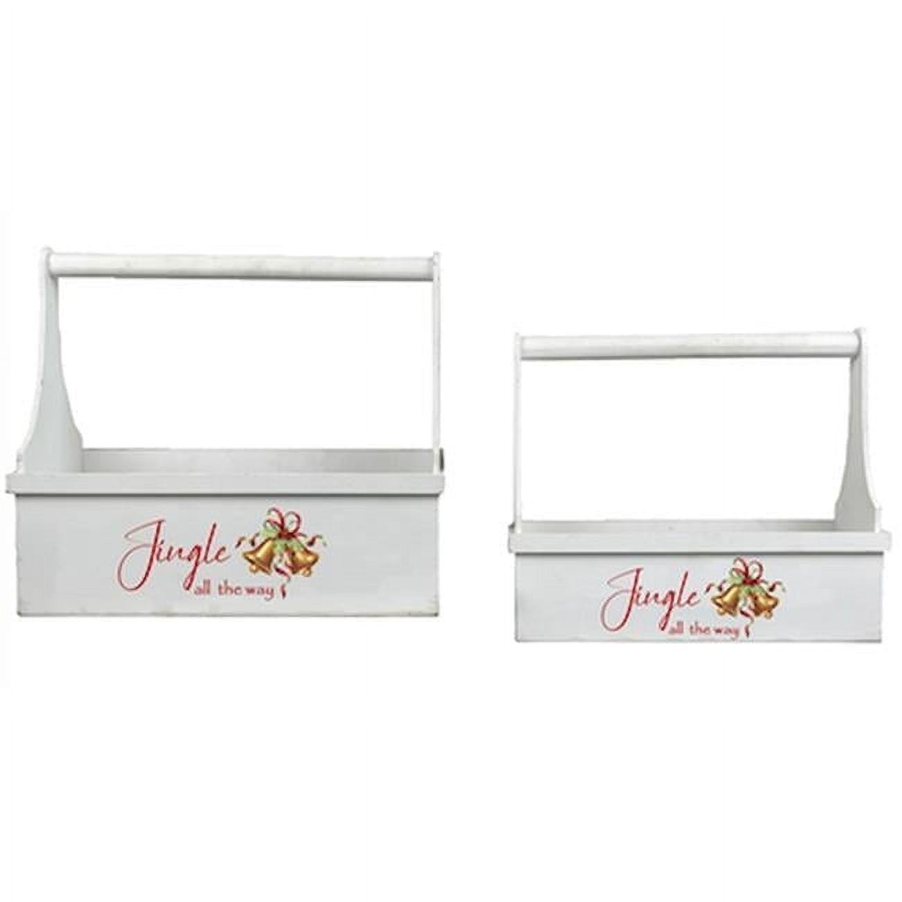 Wood Jingle All The Way Tool Box Style Basket - Walmart.com