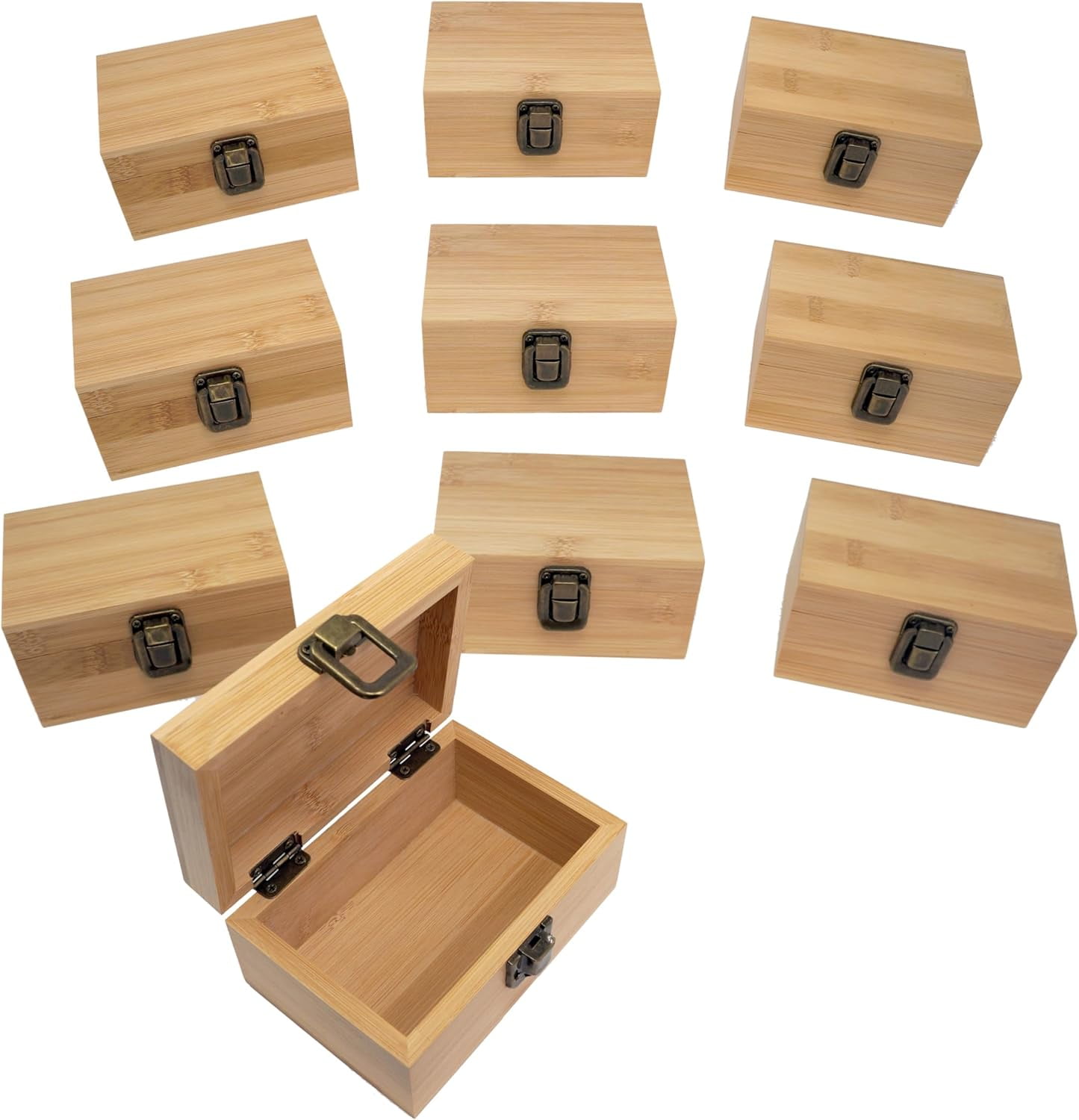 Wood Keepsake Box With Hinged Lid and Metal Latch - Memory Box For Gift ...