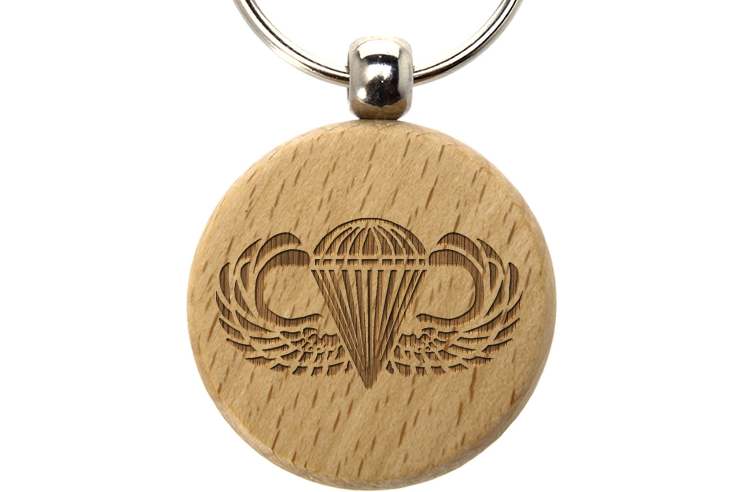 Wood Keychain Custom USA Engravings by NDZ Performance, Circle Airborne ...