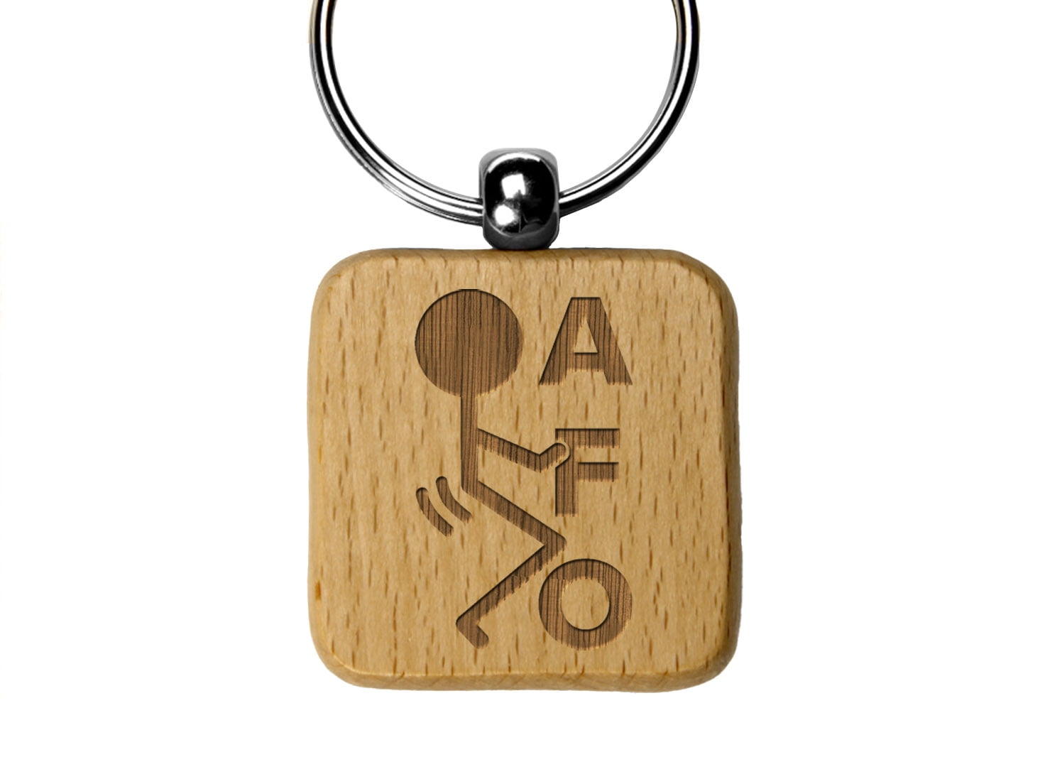 Wood Keychain Custom USA Engravings by NDZ Performance, Square FAFO ...