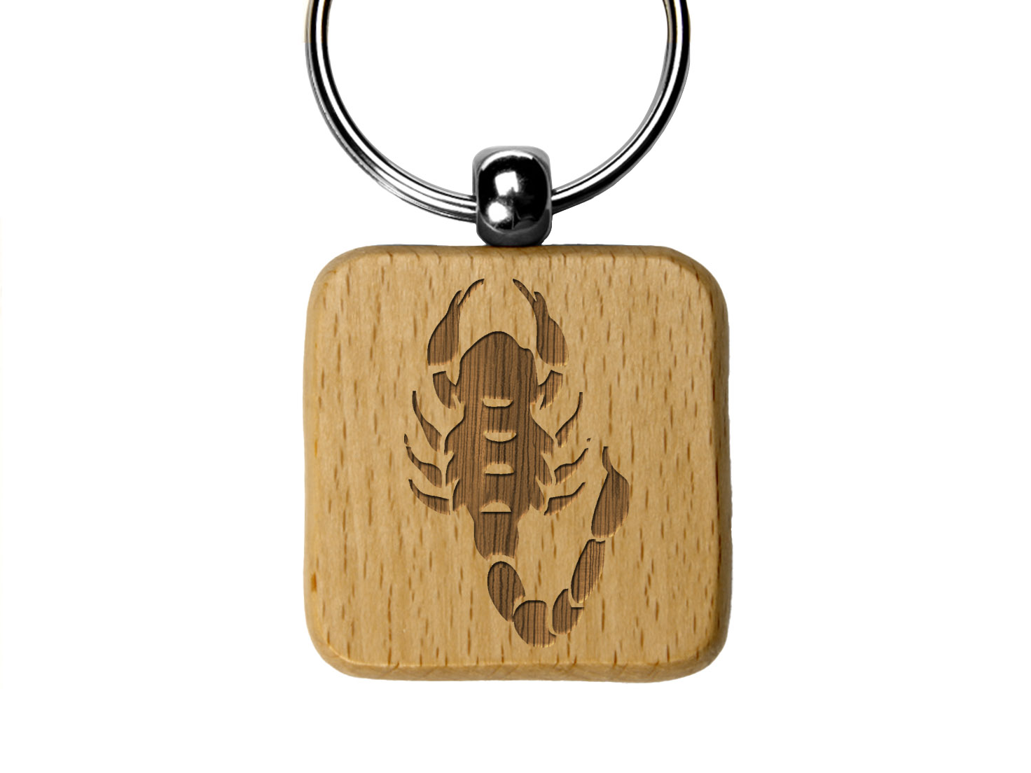 Wood Keychain Custom USA Engravings by NDZ Performance, Square Scorpion ...