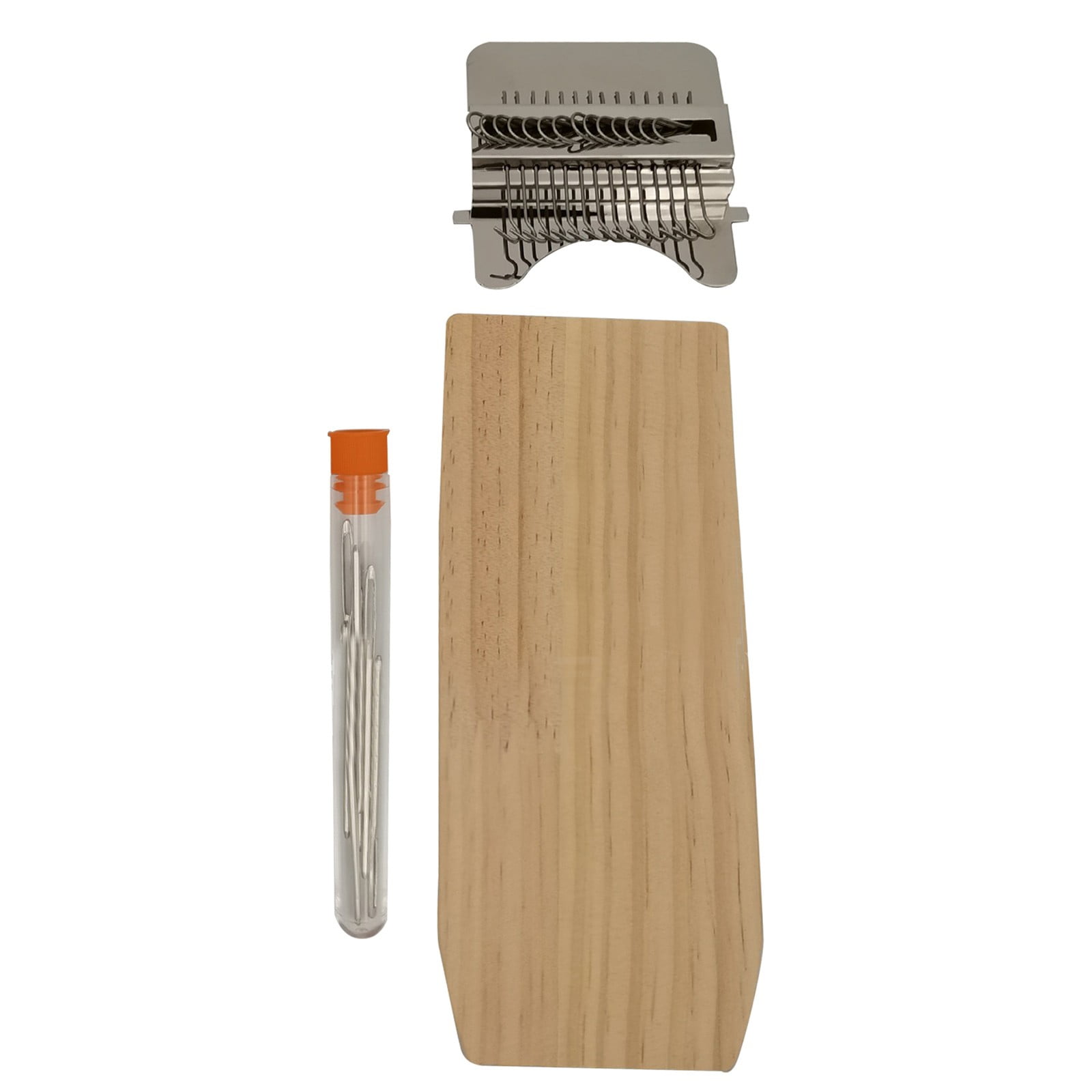 Wood Knitting Looms, 1 Pc Mini Weaving Frame Loom Kit with Pin Rubber ...
