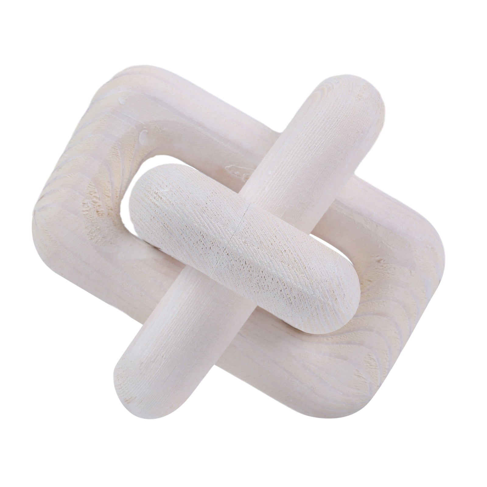 Wood Knot Chain Link Decor - Boho Wooden Hand Carved Decorative Wooden ...