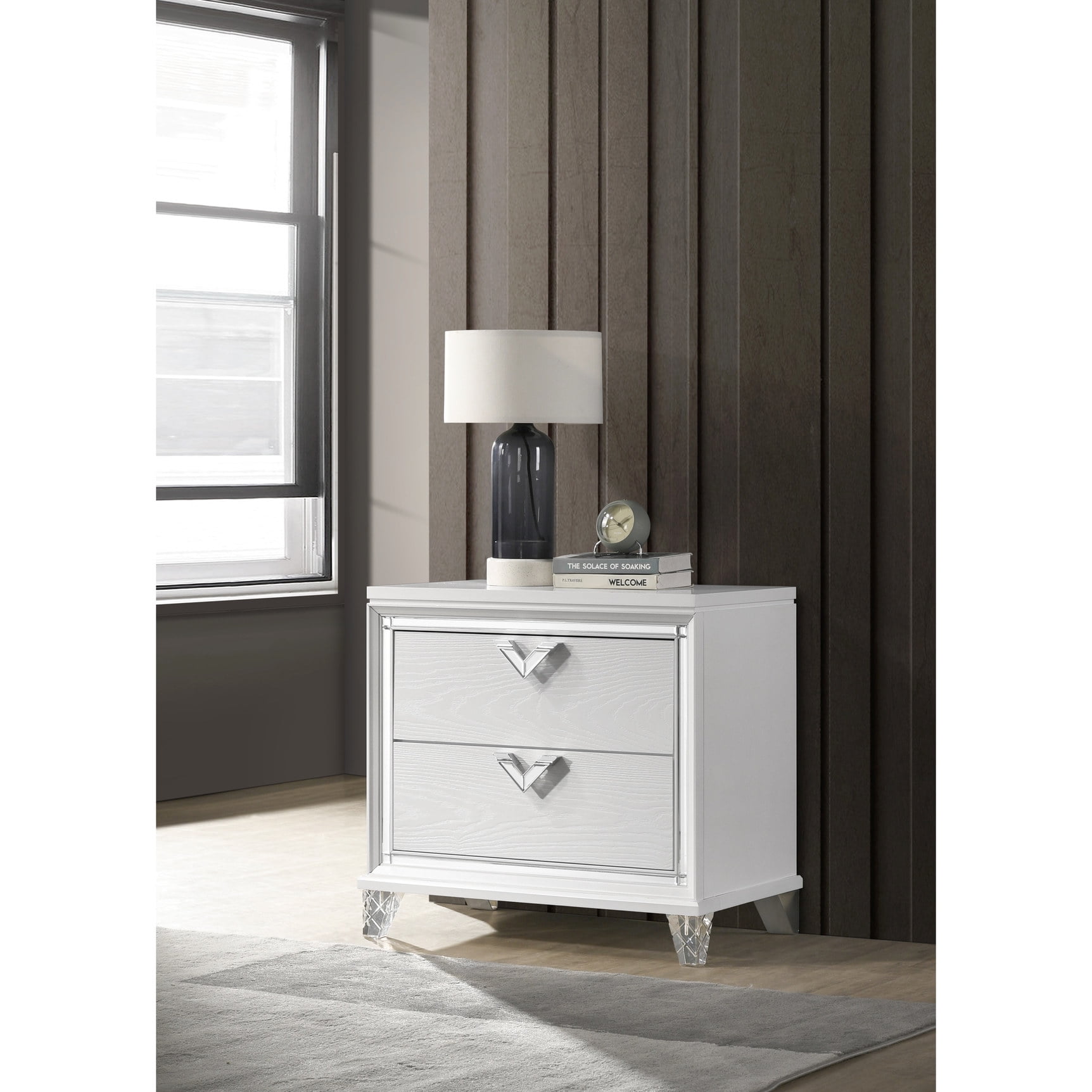 Wood - LED Lit Function & Discreet Storage - Bedroom Decor - Functional ...